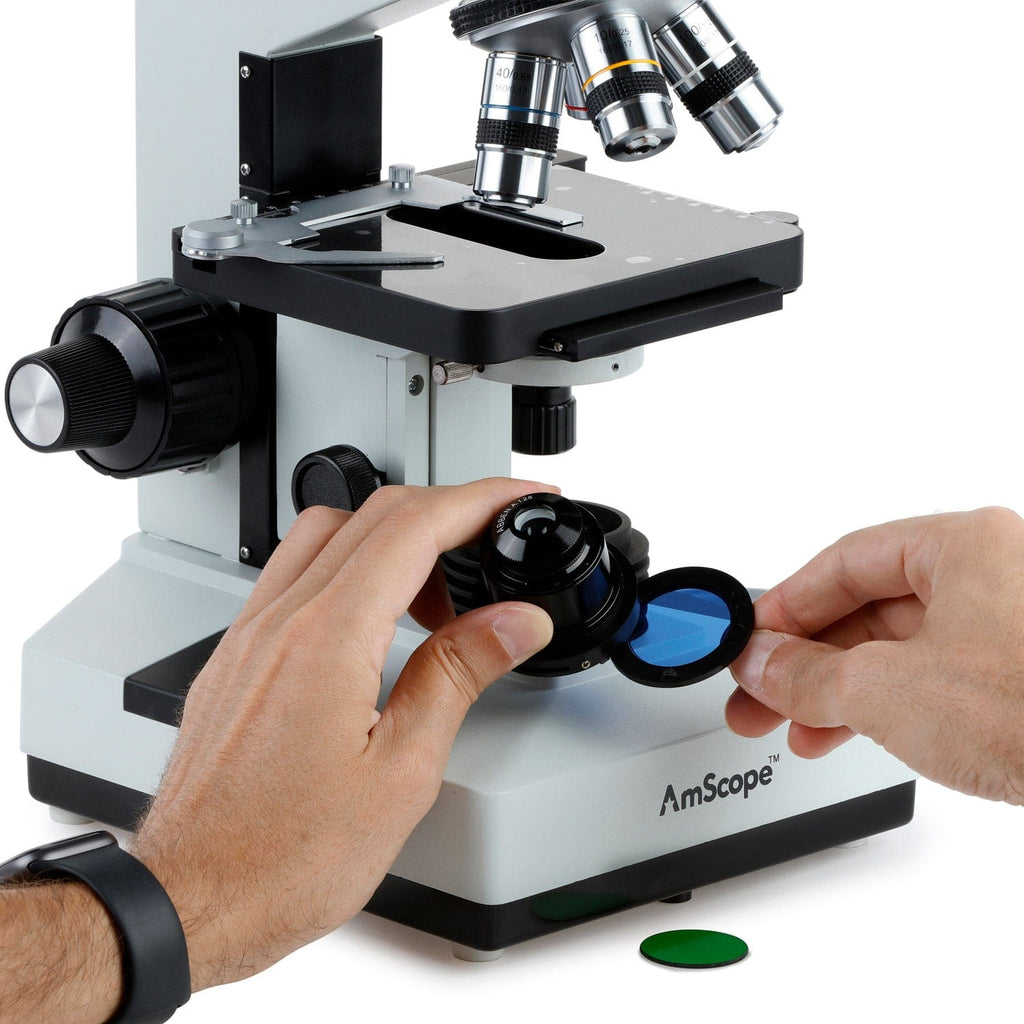 AmScope B490 Series Binocular Compound Microscope 40X-2000X Magnificat – AmScope EU