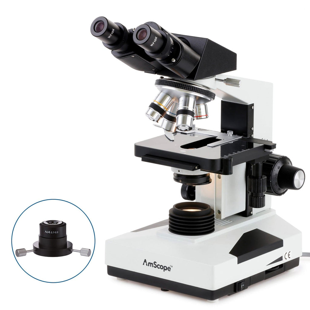 AmScope B490 Series Biological Darkfield Binocular Compound Microscope ...