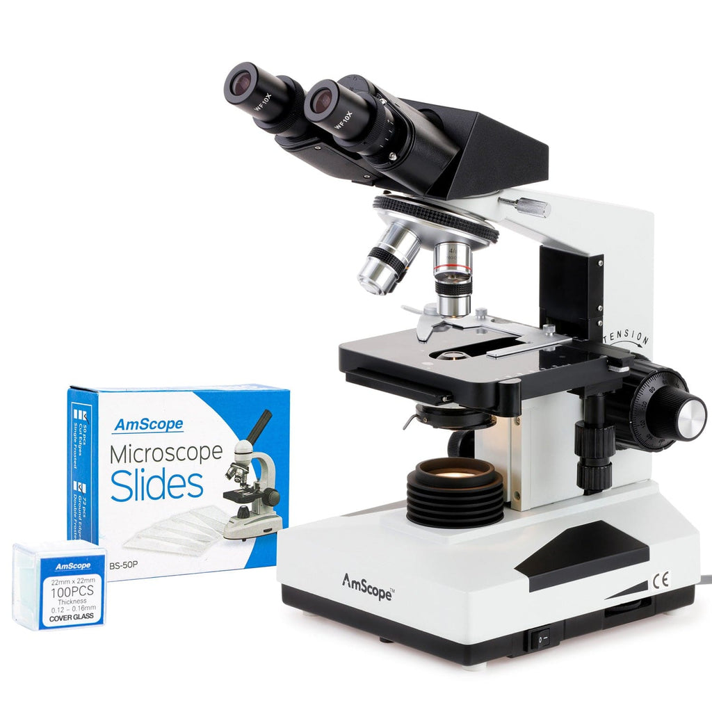 AmScope B490 Series Binocular Compound Microscope 40X-2000X Magnificat – AmScope EU