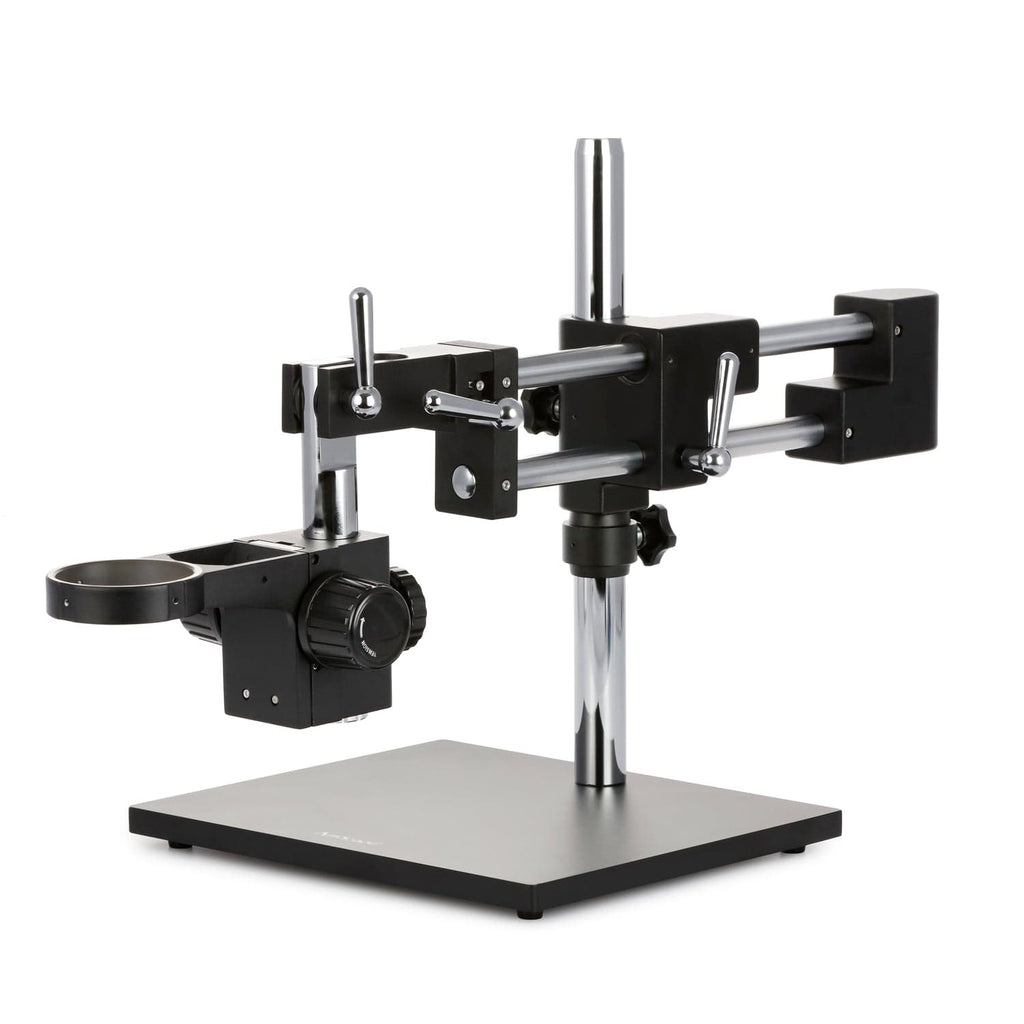 AmScope Double Arm Boom Stand for Stereo Microscopes - Steel Arms, Tub ...