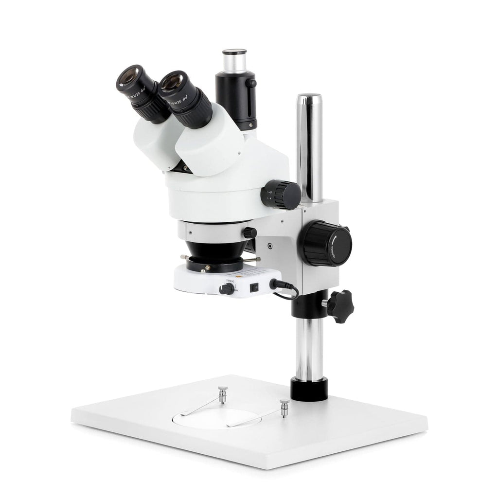 AmScope SM-1 Series Zoom Trinocular Stereo Microscope 7X-45X Magnifica ...