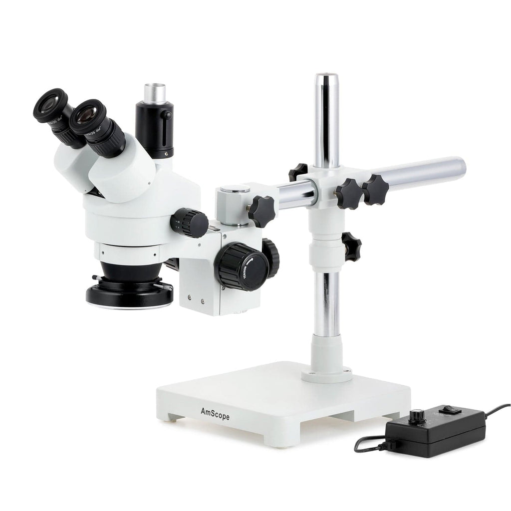 AmScope SM-3 Series Simul-Focal Zoom Trinocular Stereo Microscope 3.5X ...