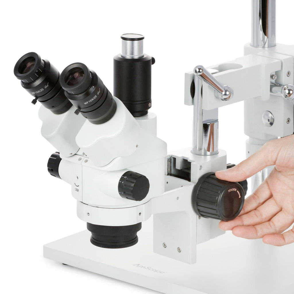 AmScope SM-4 Series Simul-Focal Lockable Zoom Trinocular Stereo Micros ...
