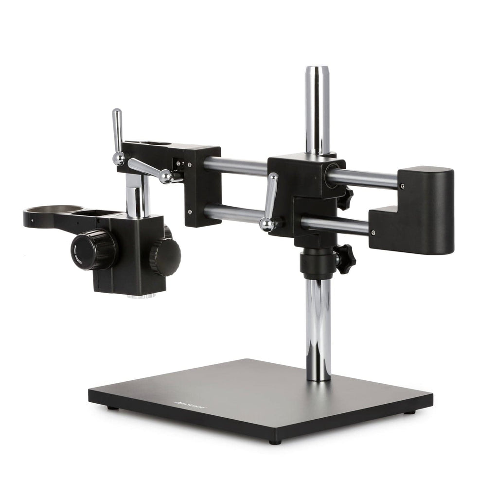 AmScope Double Arm Boom Stand for Stereo Microscopes - Steel Arms, Tub ...