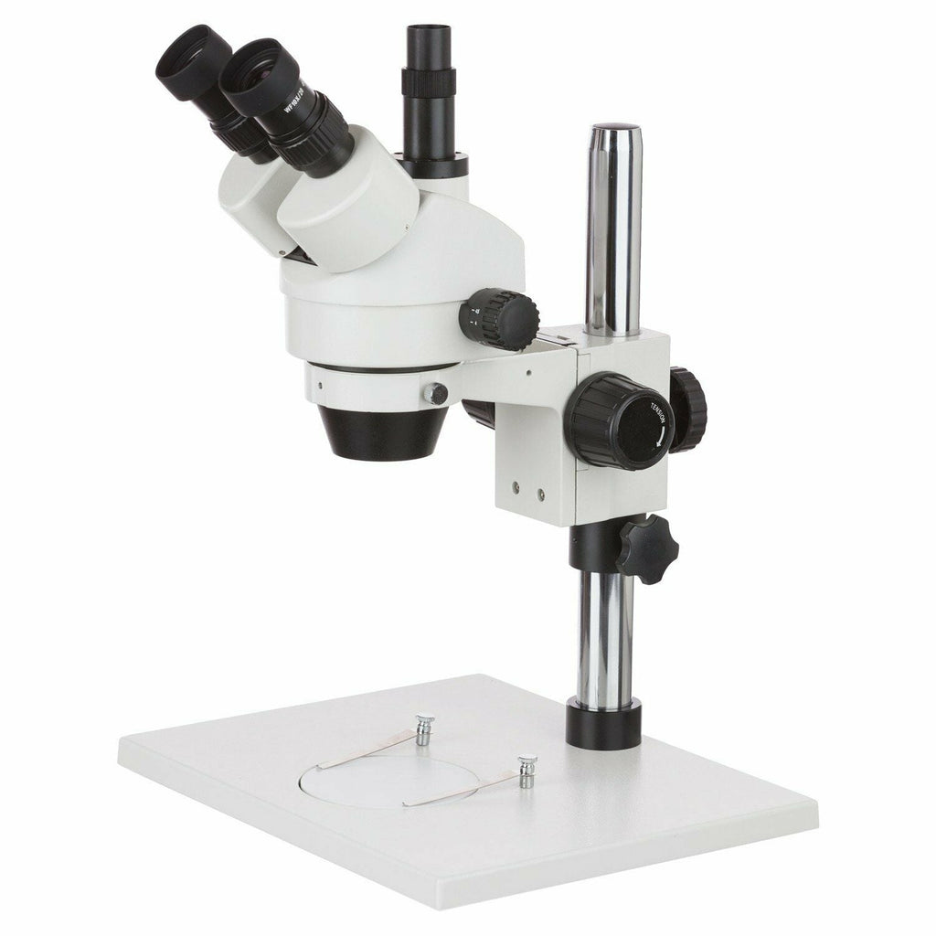 7X-45X Stereo Trinocular Inspection Microscope XL Stand +4-way Lights ...