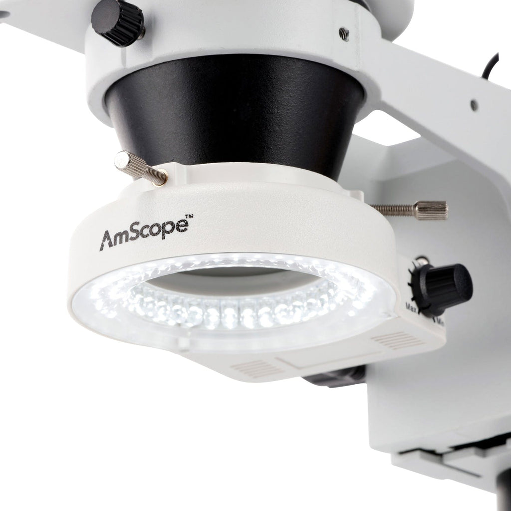 AmScope SM-4B Series Binocular Zoom Stereo Microscope 7X-45X Magnifica ...