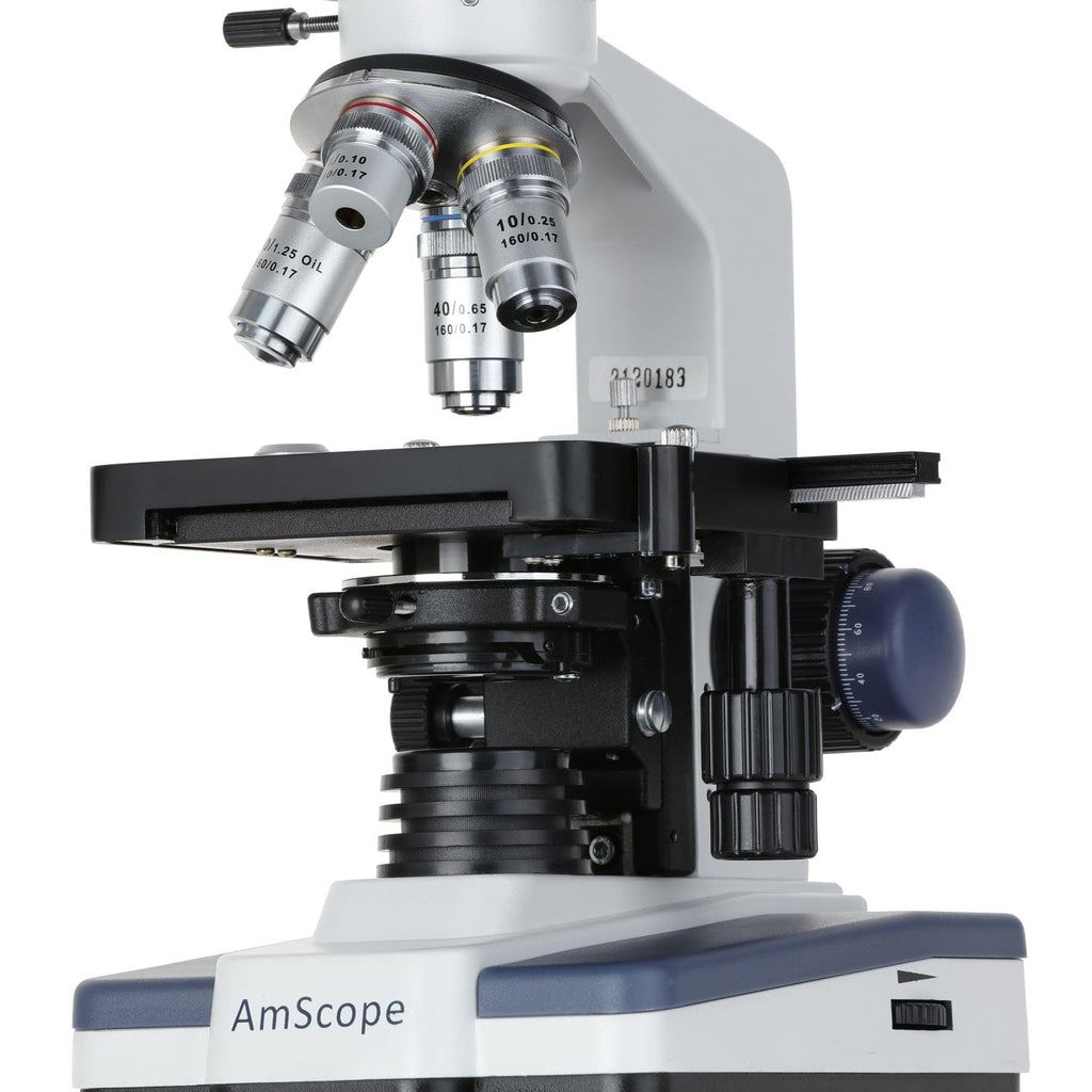 AmScope B120 Series Binocular Compound Microscope 40X-2000X Magnificat ...