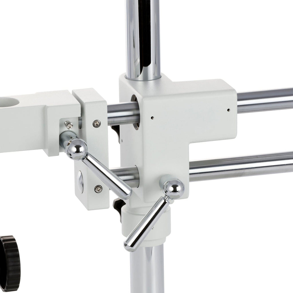 AmScope White Double Arm Boom Stand for Stereo Microscopes - Steel Arm ...