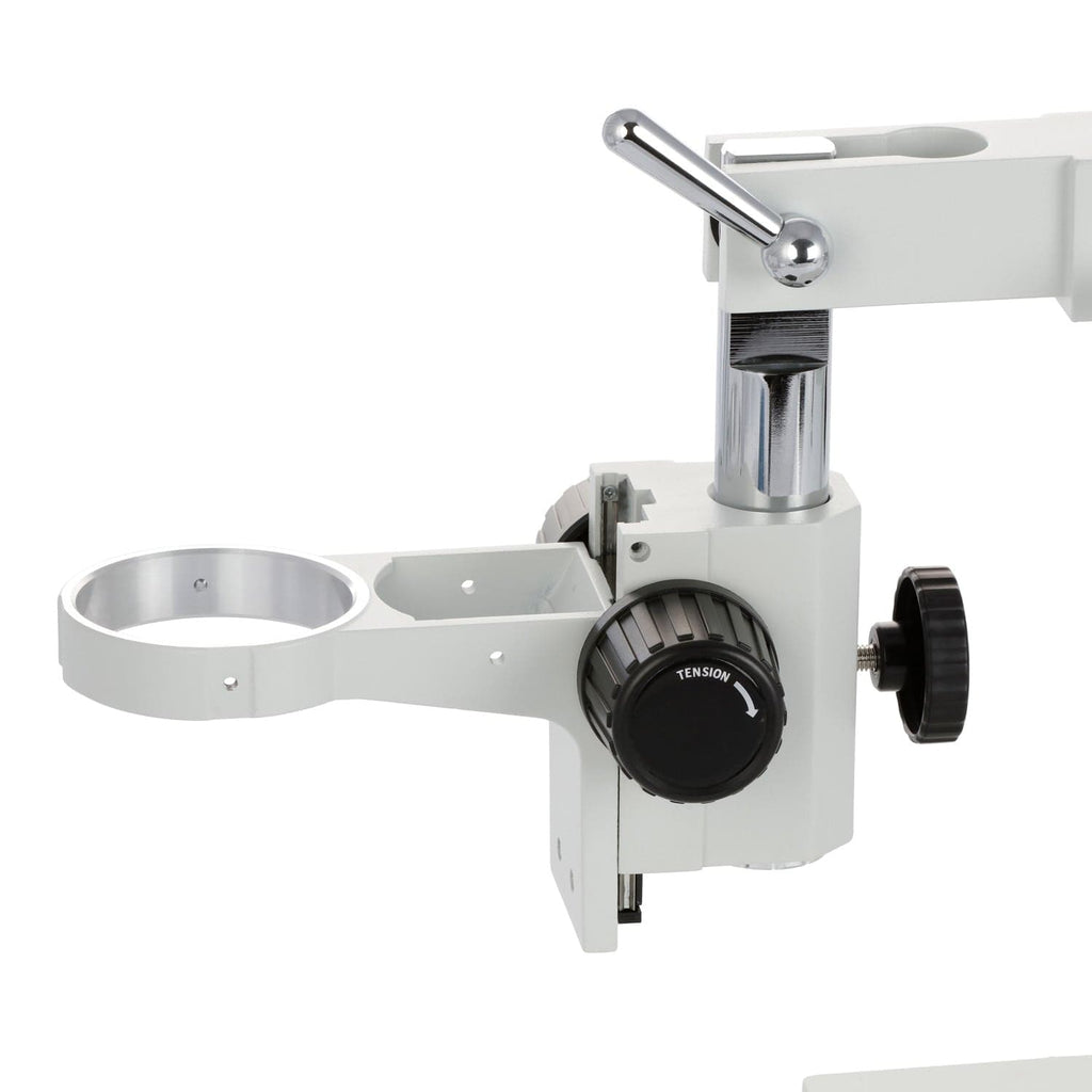 AmScope White Double Arm Boom Stand for Stereo Microscopes - Steel Arm ...