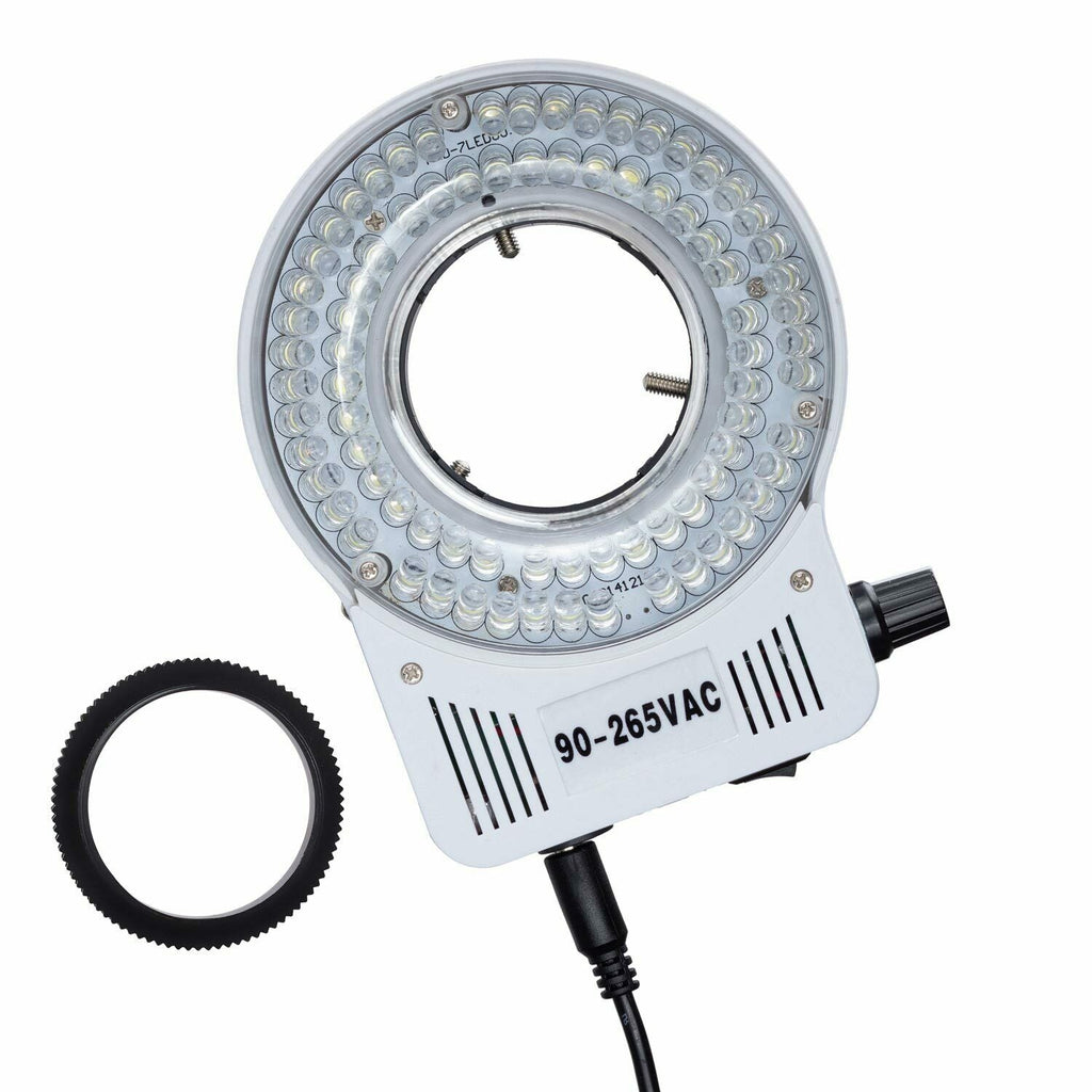 80 LED Compact Ring Light with Built-in Dimmer for Stereo Microscopes ...