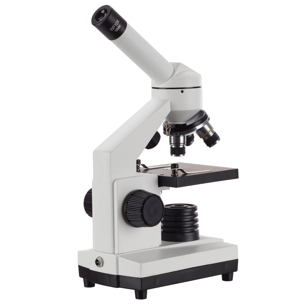 AmScope M110 Series Cordless LED Metal Frame Compound Microscope 40X-1 ...