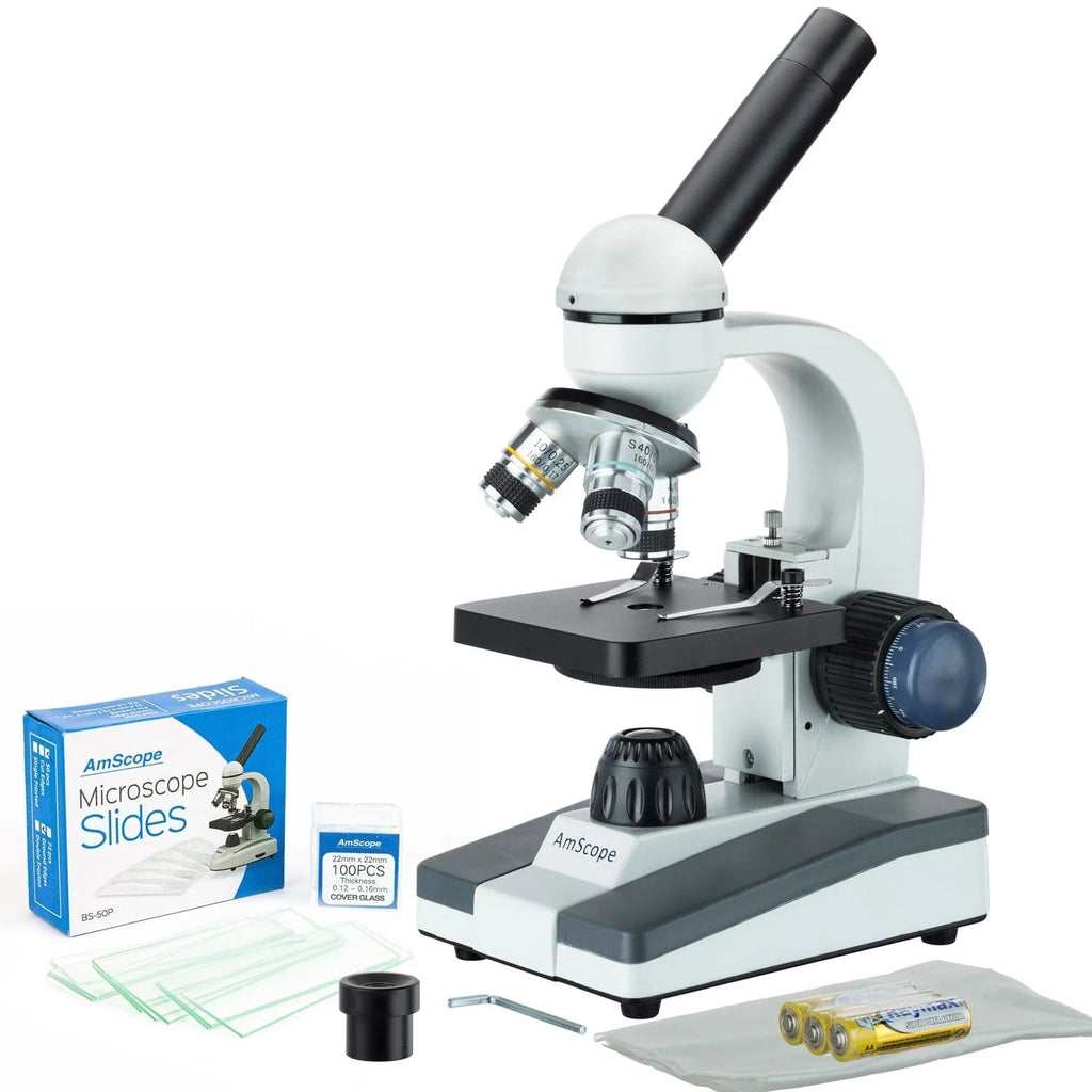 AmScope M150 Series Portable Student Monocular Compound Microscope 40X ...
