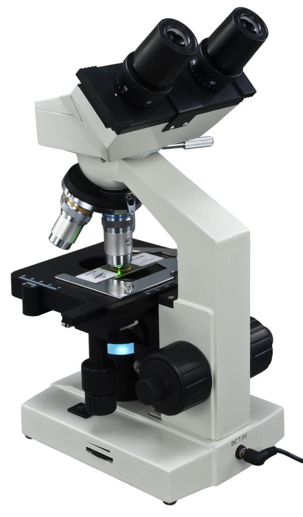 OMAX 40X-2000X Binocular Compound LED Microscope Mechanical Stage +Car ...