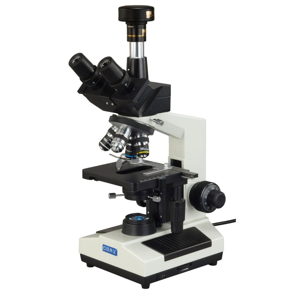 OMAX 40X-2500X Darkfield Trinocular Compound LED Microscope+10MP Digit ...