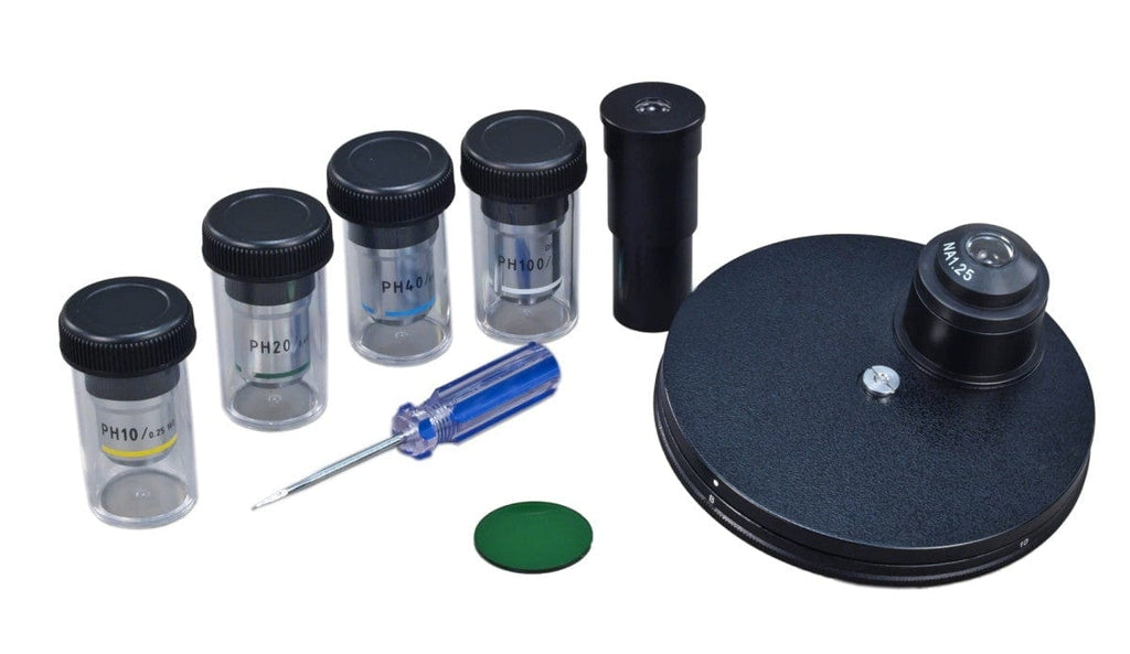 AmScope Disc Phase Contrast Kit w/ BF Condenser for Microscopes with C ...