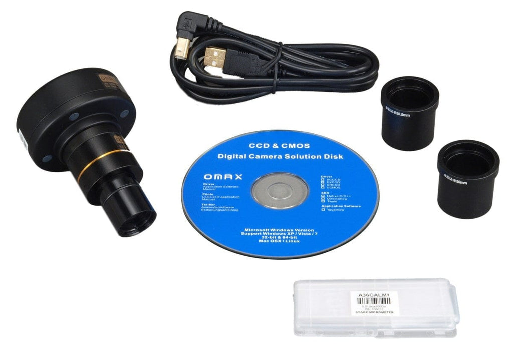 OMAX 5 Mega Pixel Digital USB Microscope Camera w Software and Calibra ...