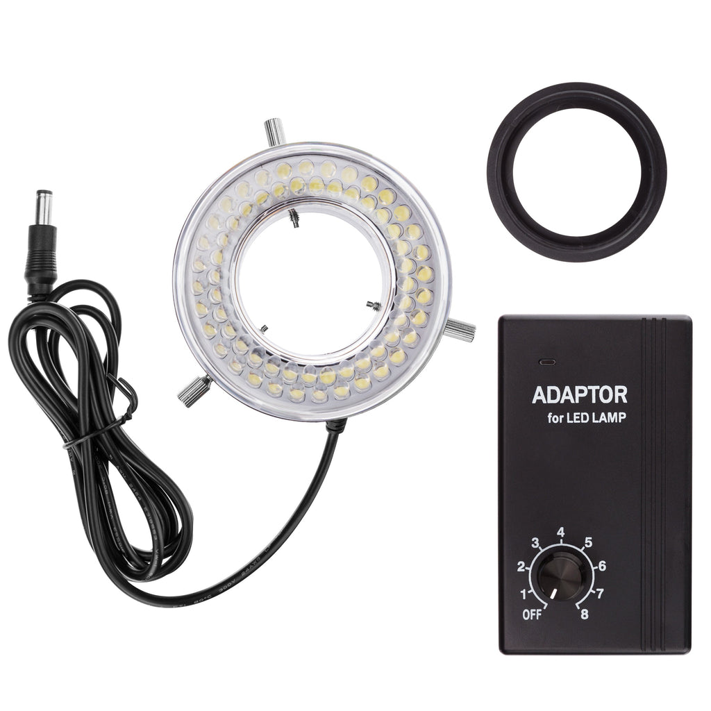 AmScope 64-LED Microscope LED Ring Light with Adapter – AmScope EU
