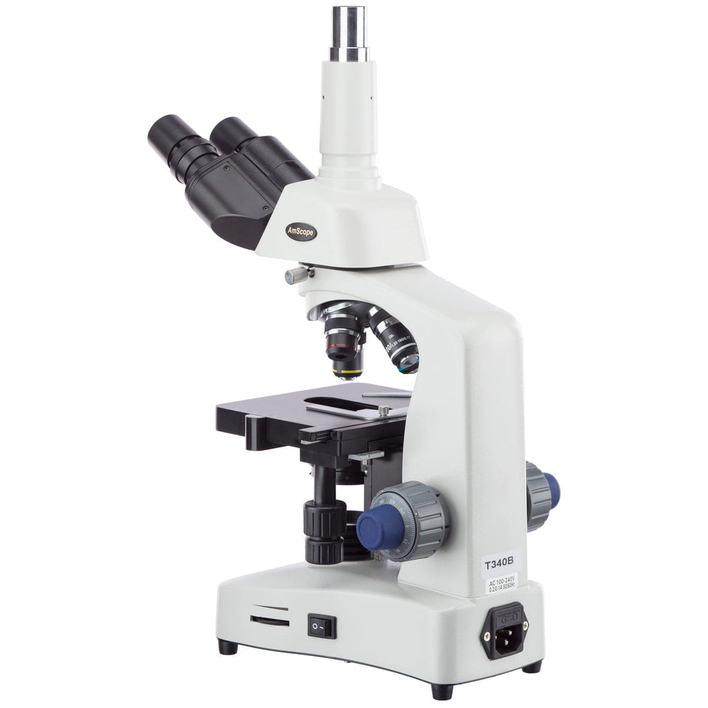 AmScope T340 Series Trinocular Compound Microscope 40X-2000X Magnifica ...