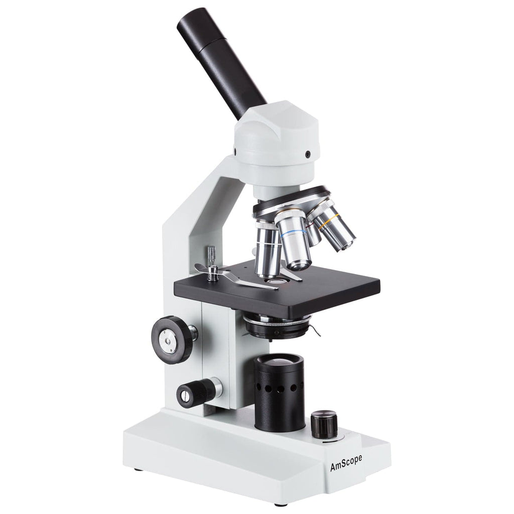 AmScope M500 Series Monocular LED Student Compound Microscope 40X-2500 ...