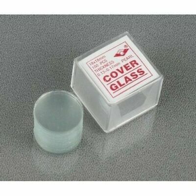 AmScope 100pc Pre-Cleaned 18mm Diameter Round Microscope Glass Cover S ...