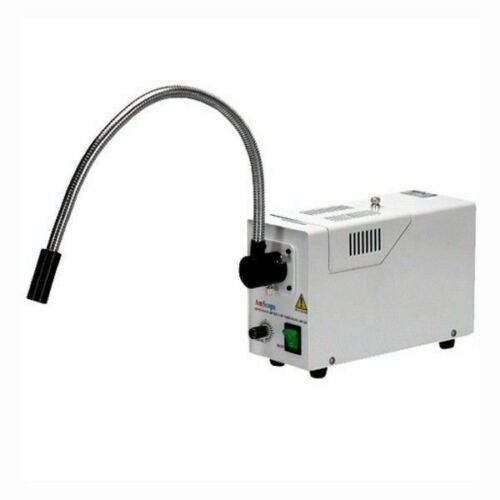 AmScope 150W Fiber Optic Single Gooseneck Microscope Illuminator for S ...