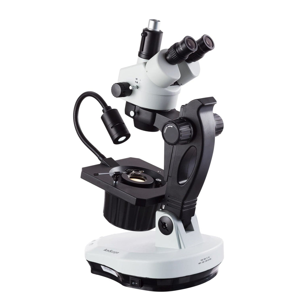 AmScope GM400 Series Advanced Jewel Gem Zoom Trinocular Stereo Microsc ...