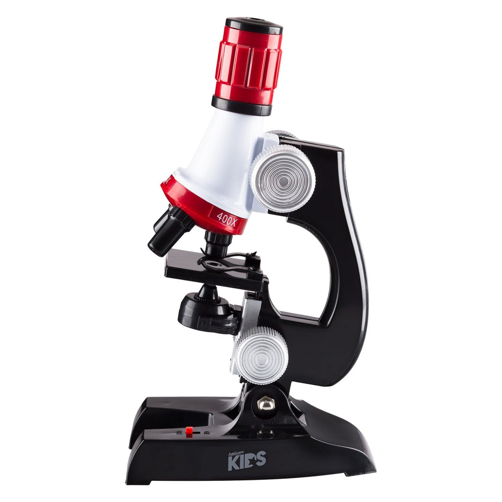 IQCrew By AmScope Kids Beginner Compound Microscope Set 100X-1200X Mag ...