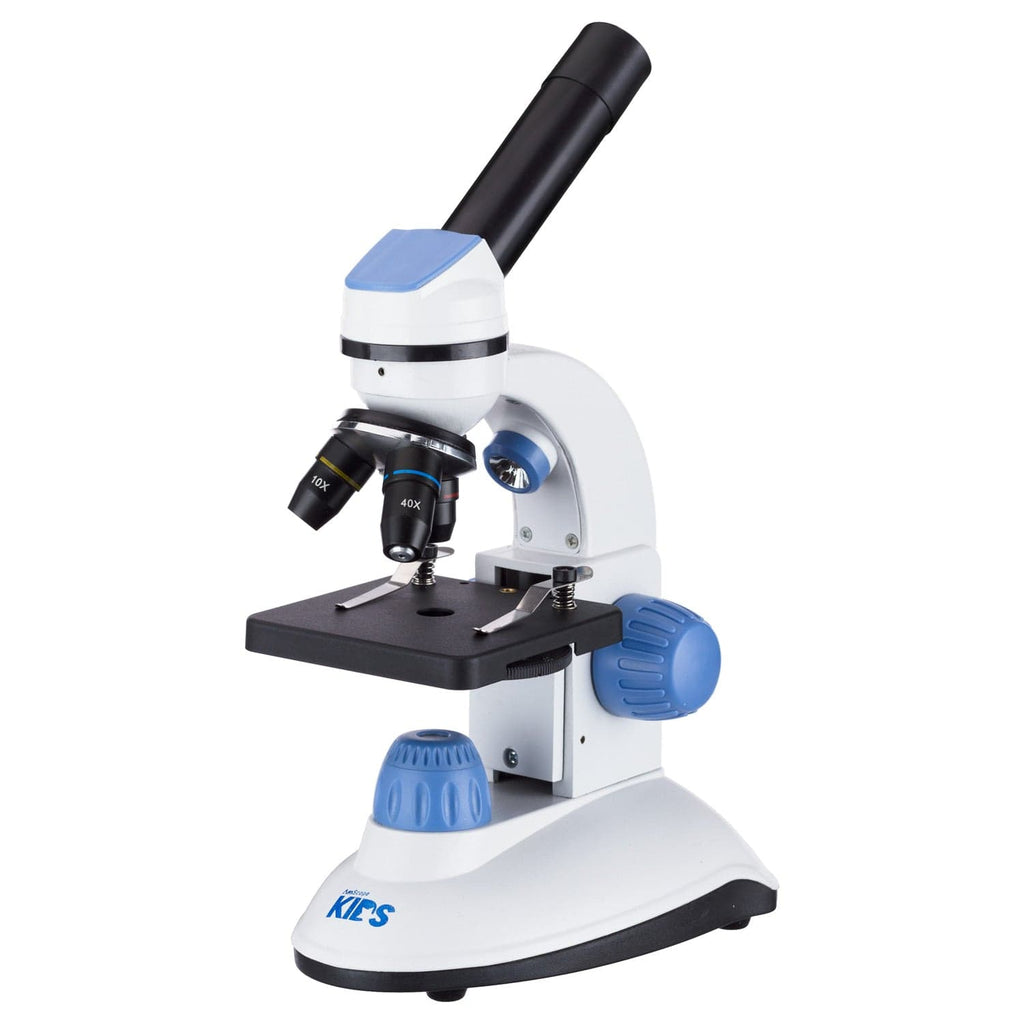 IQCrew by AmScope M50 Series Monocular Compound Microscope (Blue) 40X ...