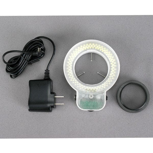 AmScope 144 LED Adjustable Compact Microscope Ring Light + Adapter ...