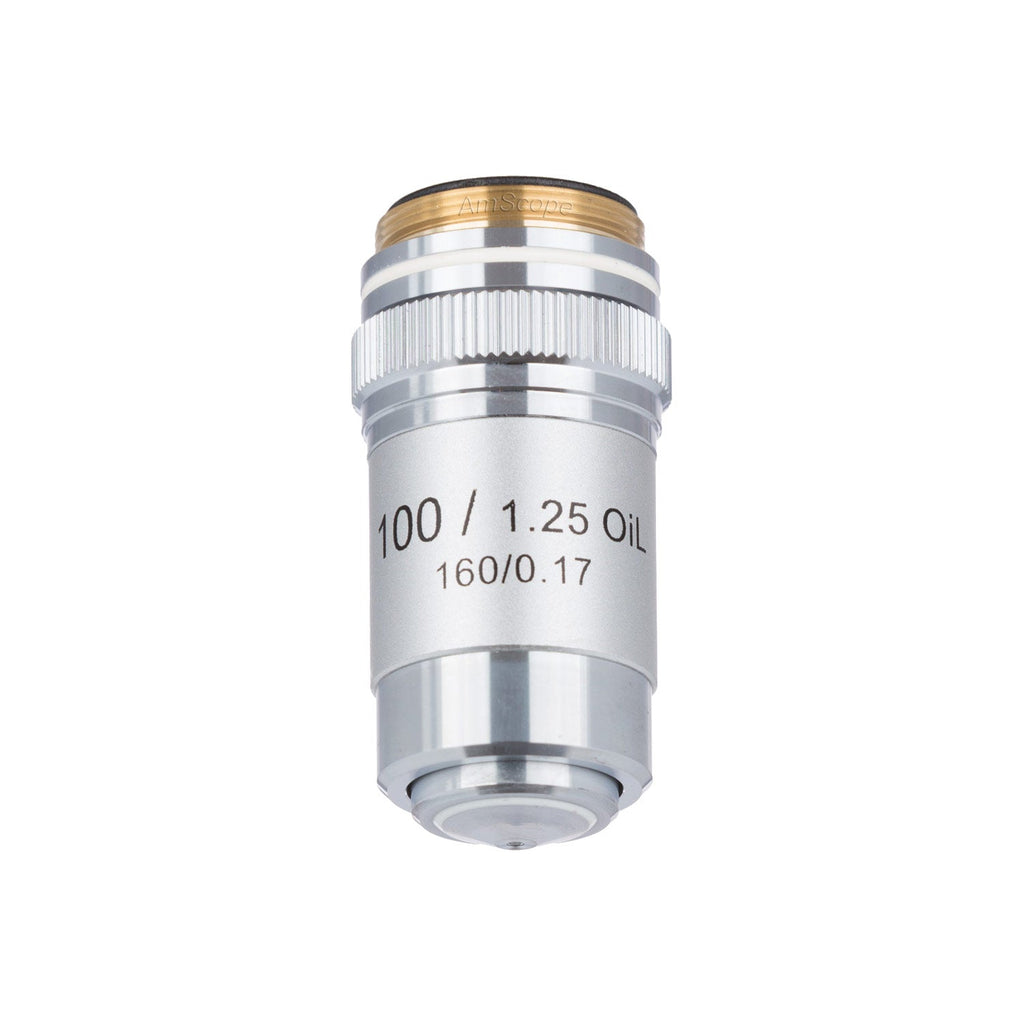 AmScope 100X (Oil) Achromatic Microscope Objective for Compound Micros ...