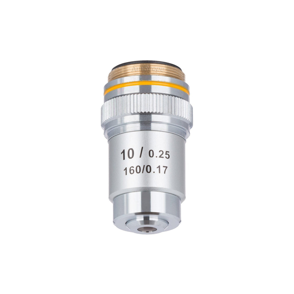 AmScope 10X Achromatic Microscope Objective for Compound Microscopes ...