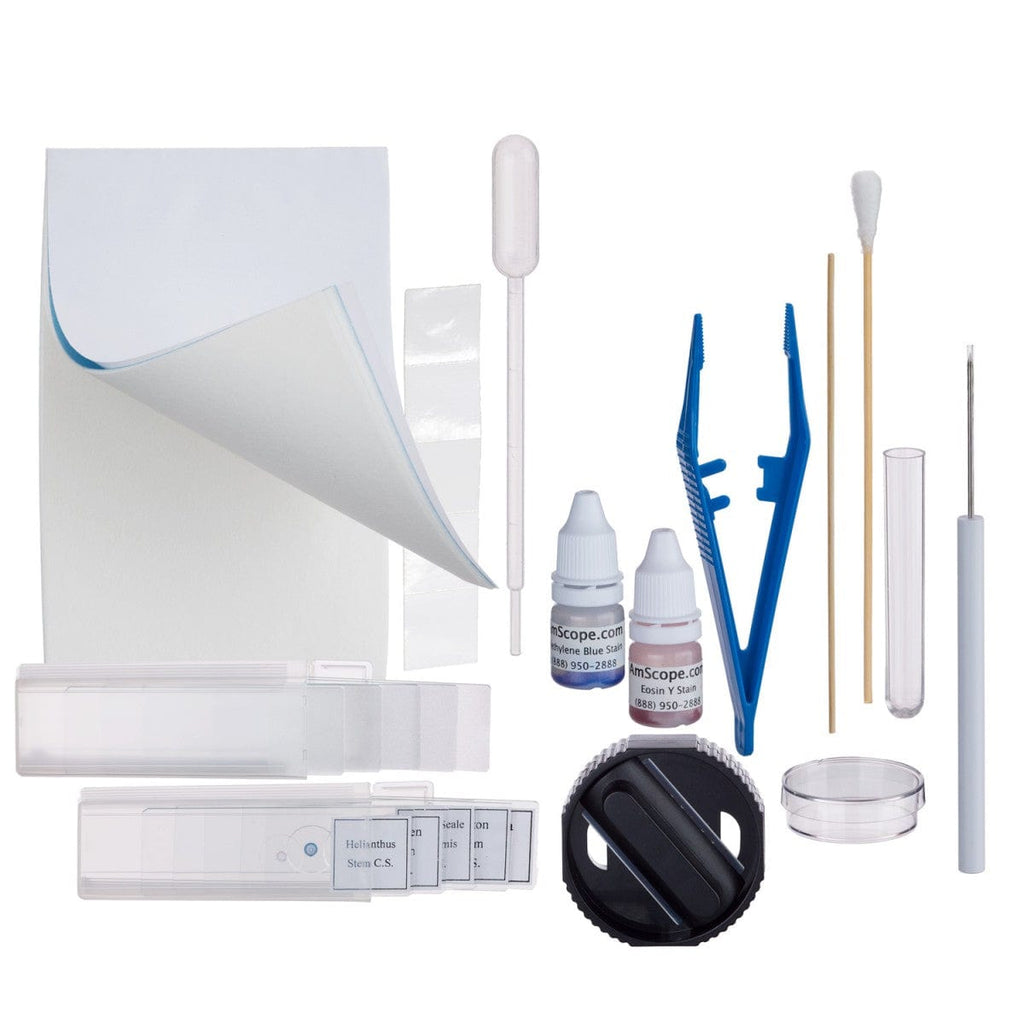 AmScope M162 Series Portable Dual Light Glass Lens Metal Frame Student ...