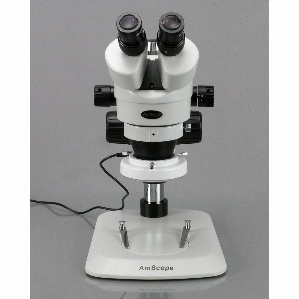 AmScope SM-1 Series Zoom Binocular Stereo Microscope 7X-45X Magnificat ...