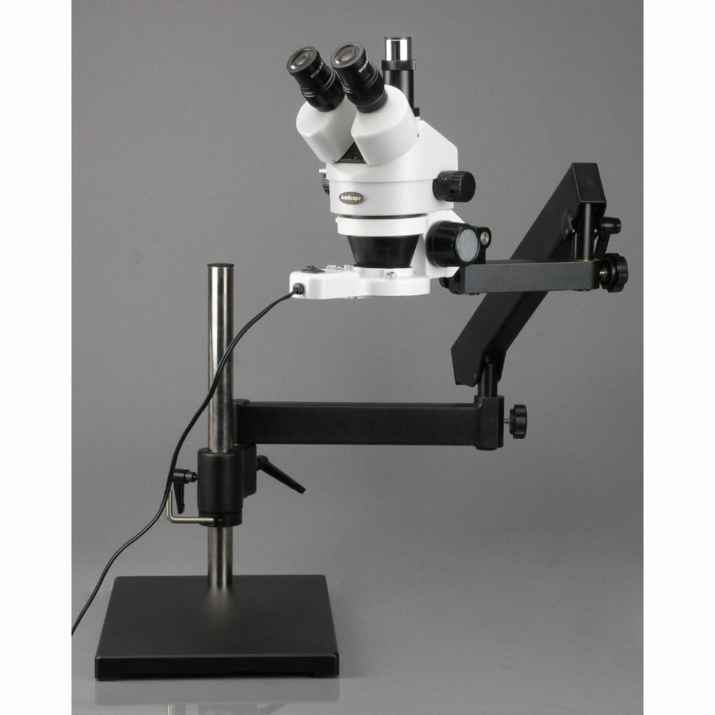 AmScope SM-7 Series Articulating Zoom Trinocular Stereo Microscope 3.5 ...