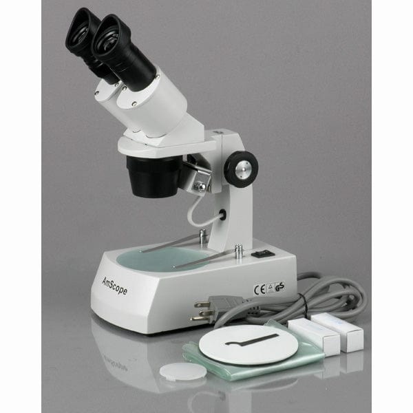 AmScope SE305 Series Compact Multi-Lens Binocular Stereo Microscope 10 ...