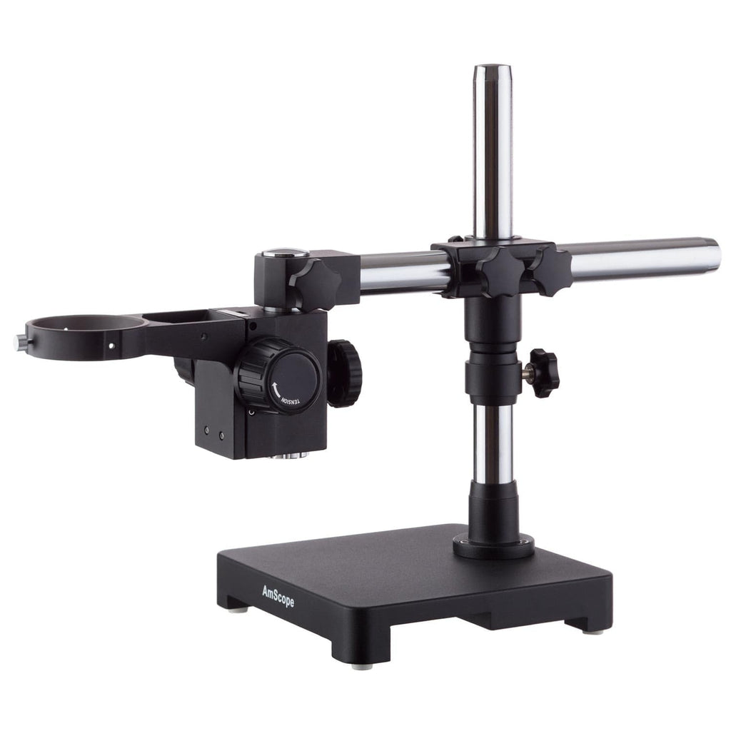 AmScope Single Arm Boom Stand for Stereo Microscopes - Steel Arm, Tube ...