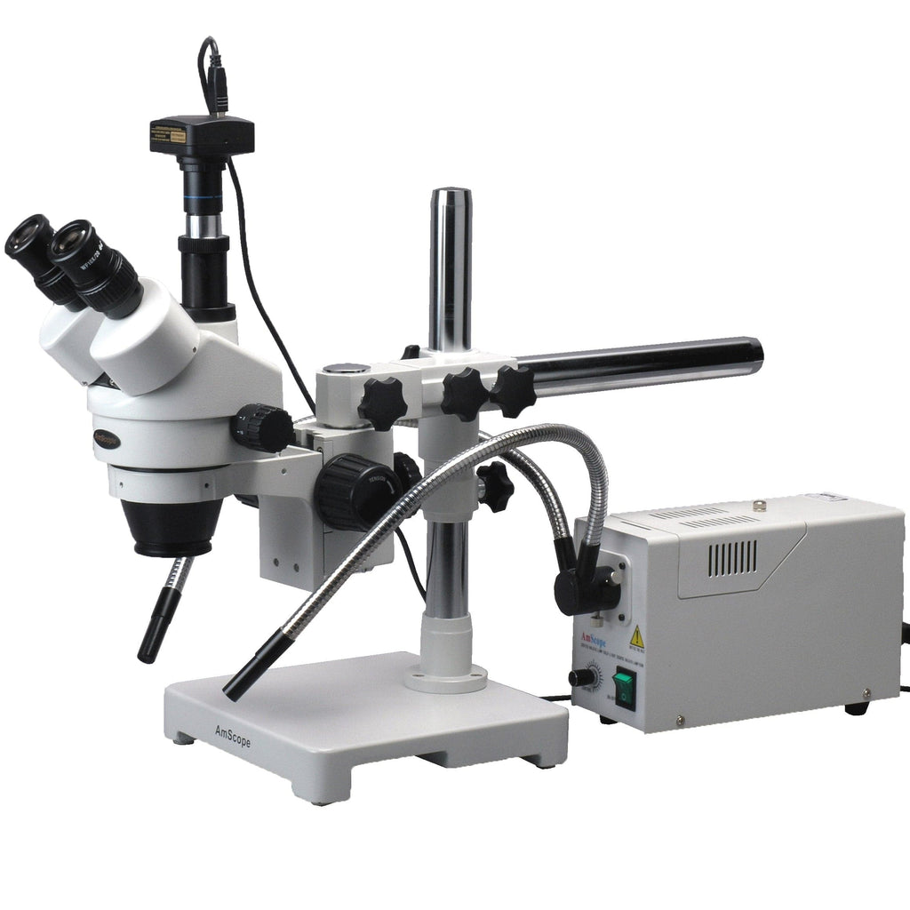 AmScope SM-3 Series Zoom Trinocular Stereo Microscope 3.5X-90X Magnifi ...