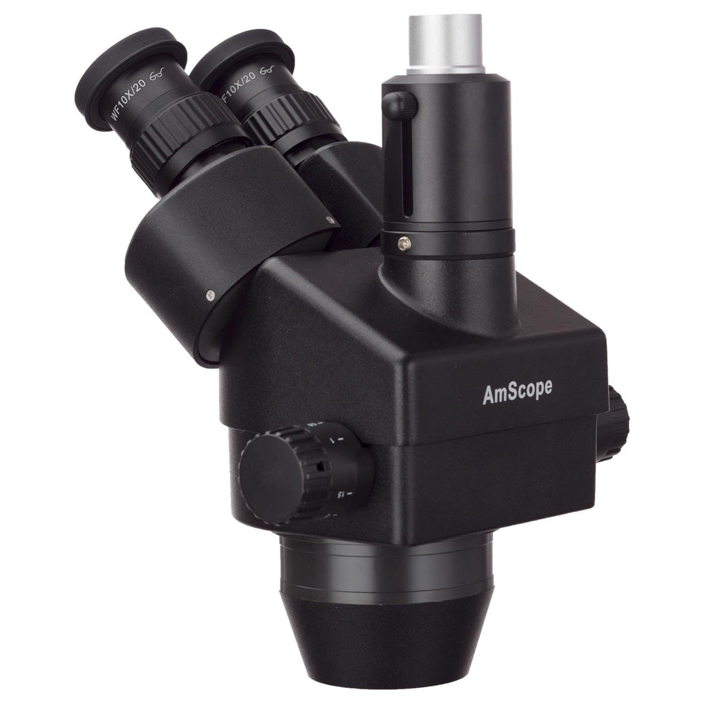 AmScope Trinocular Zoom Stereo Microscope Head 7X-45X Magnification wi ...