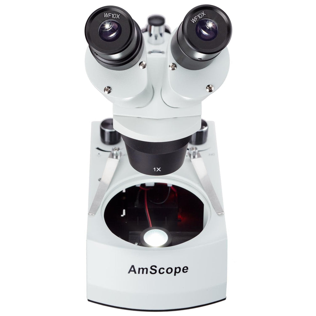 AmScope SE305 Series Compact Multi-Lens Stereo Microscope Angled Head ...