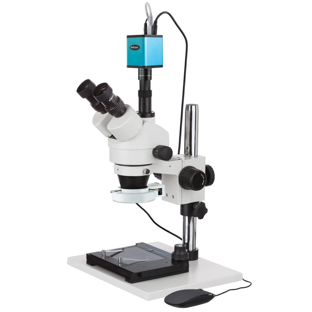 AmScope SM-1 Series Industrial Inspection Trinocular Stereo Microscope ...