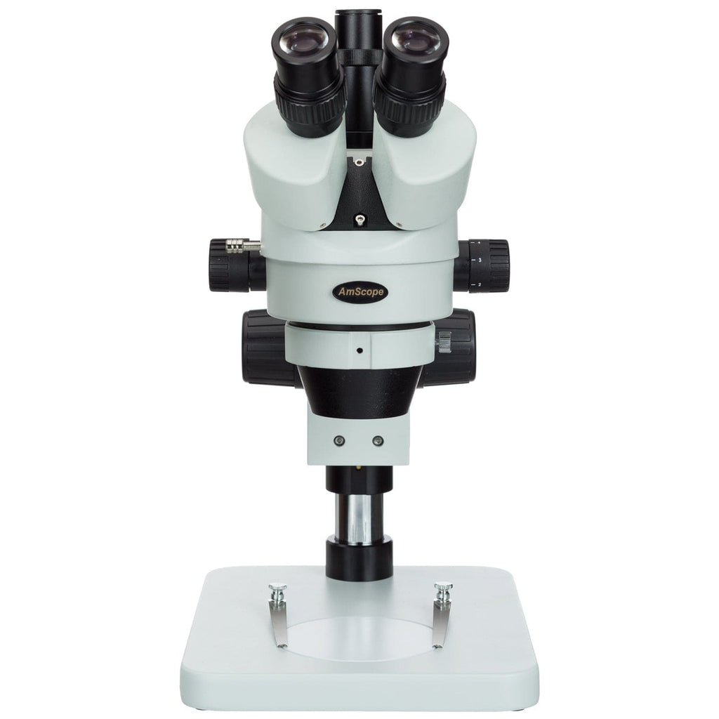 AmScope SM-1 Series Zoom Trinocular Stereo Microscope 7X-45X Magnifica ...