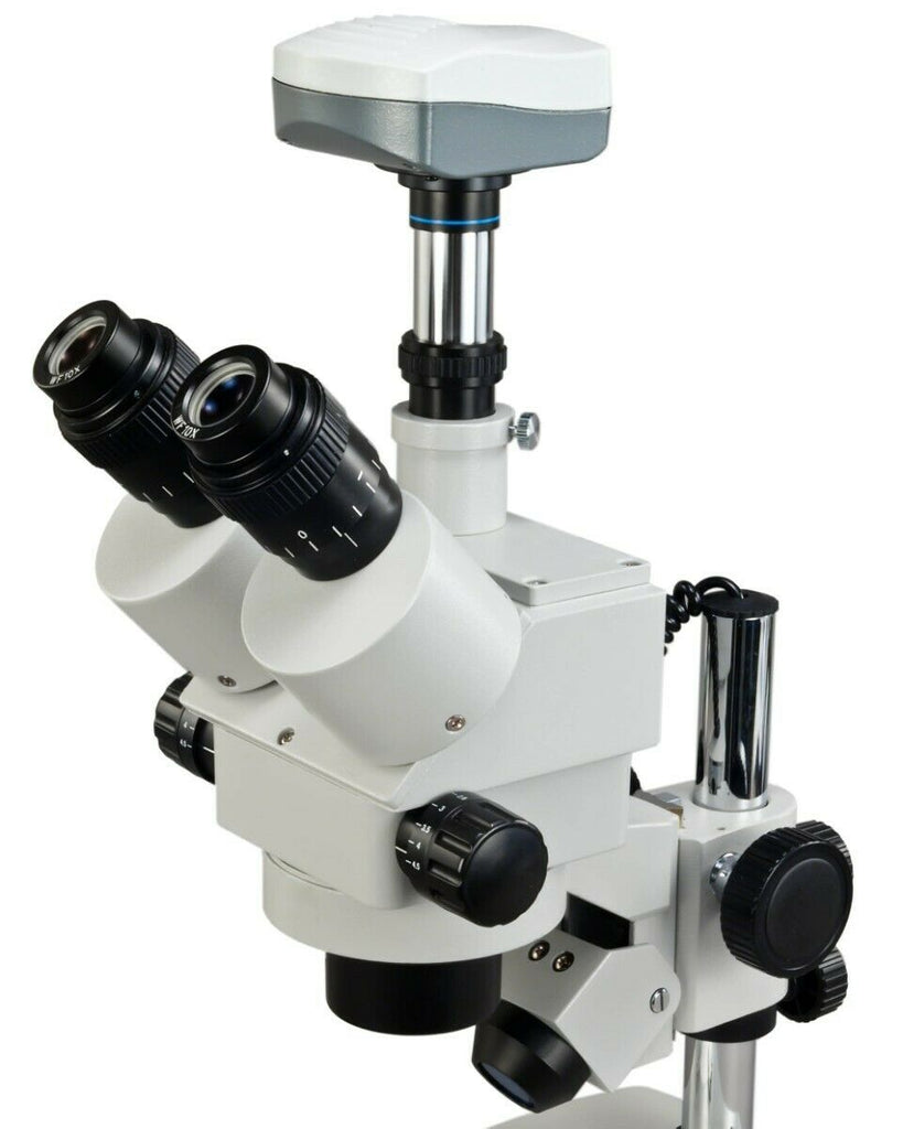 OMAX 3.5X-90X Trinocular Zoom Stereo Microscope Dual Halogen Lights ...