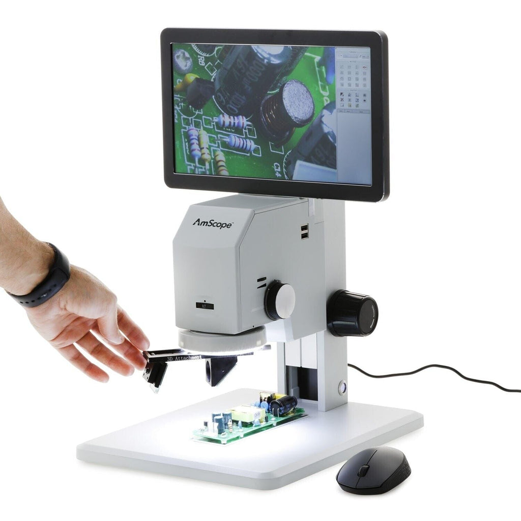 AmScope DM745 Series 3D Digital Microscope for Industrial Inspection w ...